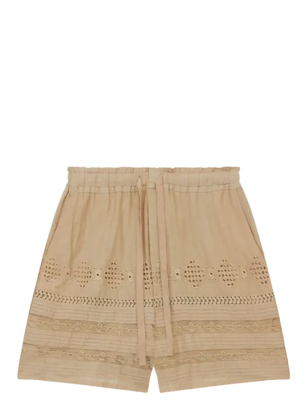 MARANT ETOILE Damina Relaxed Fit Shorts - Light Khaki