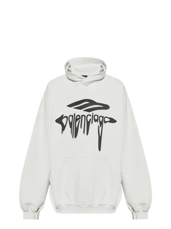 Balenciaga 3b Liquified Hoodie - White