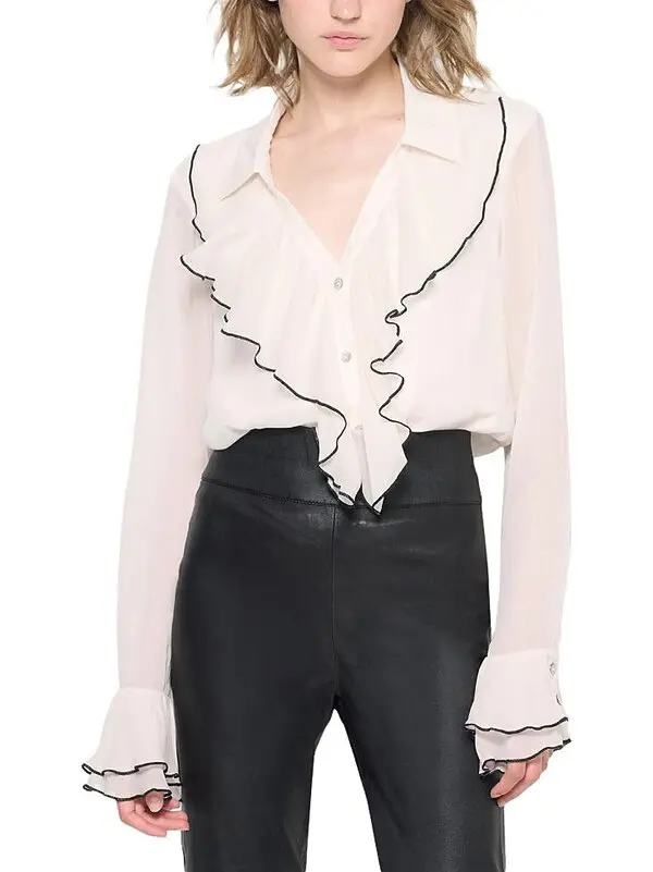 AS By DF Nina Ruffle Blouse - Buttercream