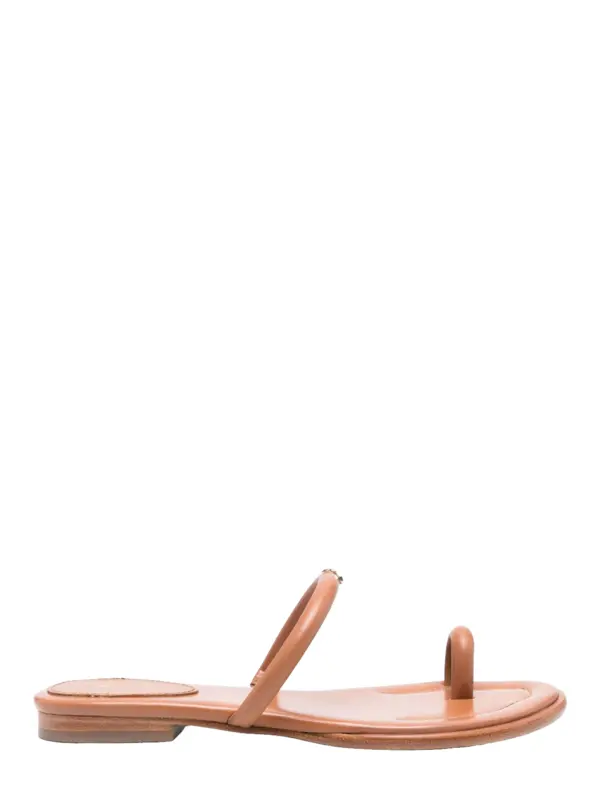Patrizia Pepe Leather Slides - Brown