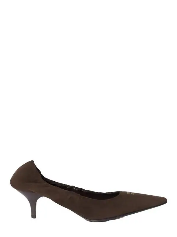 Miu Miu Ruches Suede Pumps - Moro