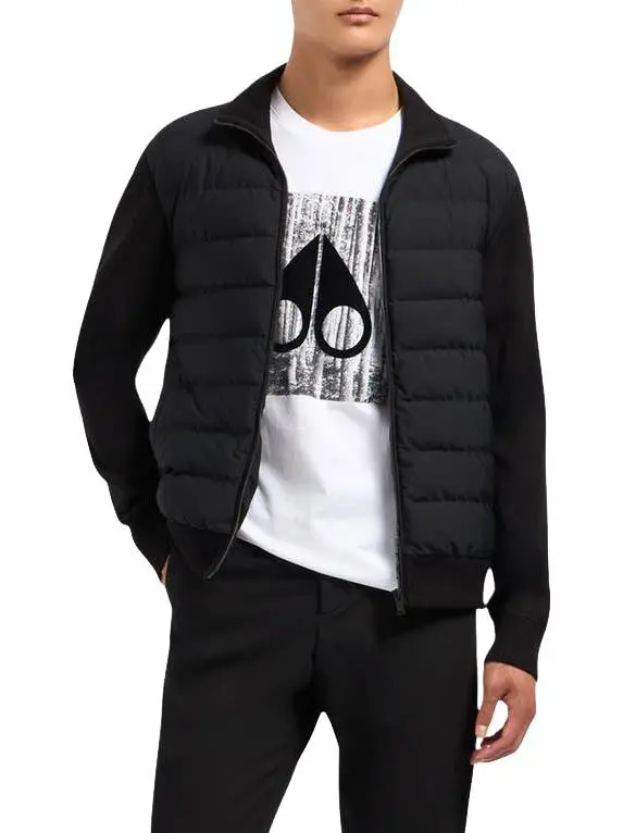 Moose Knuckles Kamet Hybrid Mixed Media Down Jacket - Black