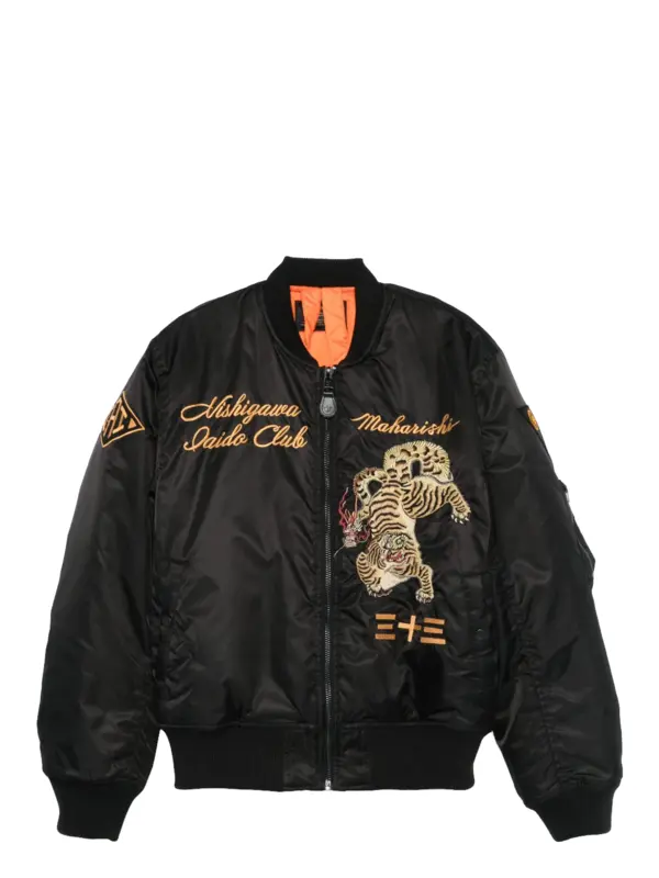 MAHARISHI Nekomata Tiger Ma-1 Jacket - Black