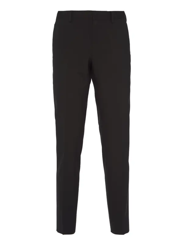 Prada Light Stretch Wool Trousers - Black