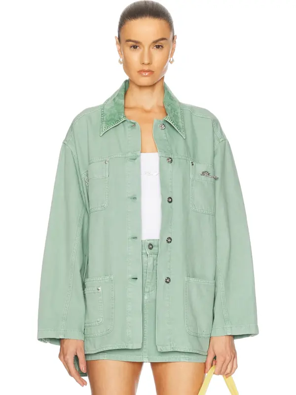 Blumarine Denim Jacket - Sage Green