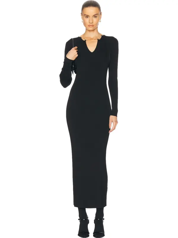 Alexander Wang Long Sleeve Maxi Dress - Black