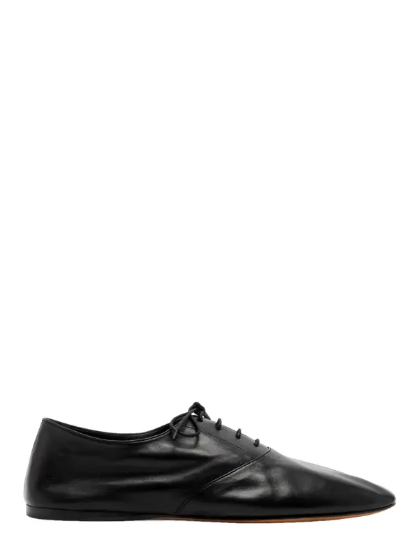 THE ROW Awar Leather Flats - Black