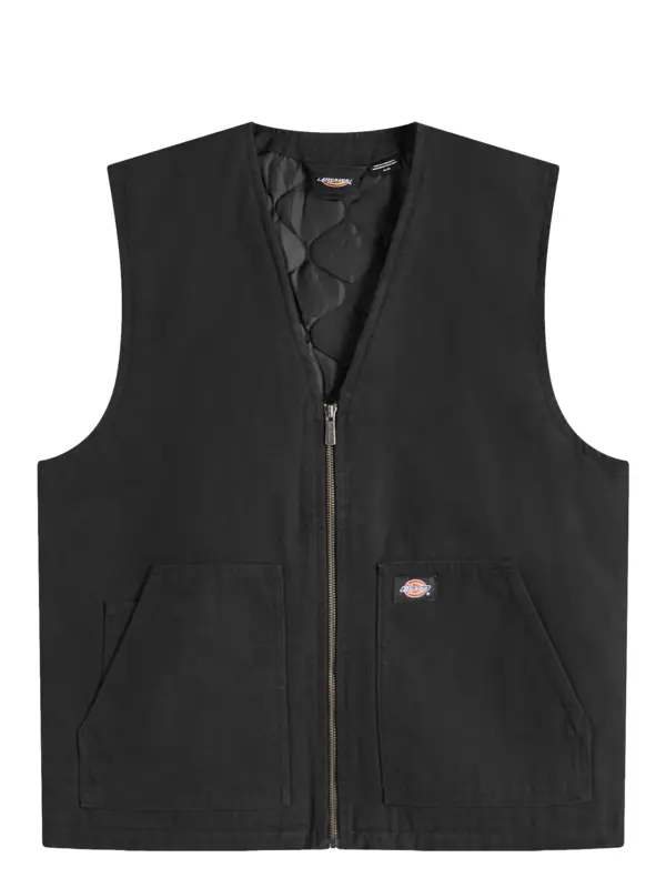 Dickies Duck Canvas Vest - Stone Washed Black