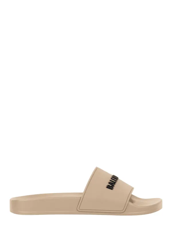 Balenciaga Pool Slide Sandal - Beige