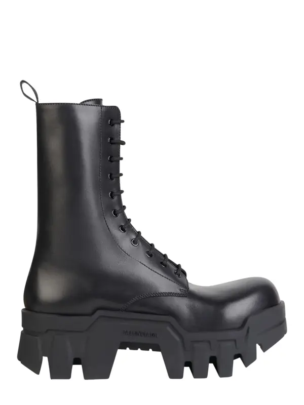 Balenciaga Bulldozer Lace-up Boots - Black