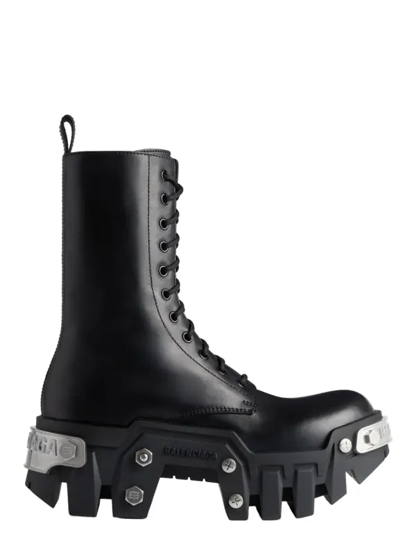 Balenciaga Bulldozer Lace-up Boot - Black