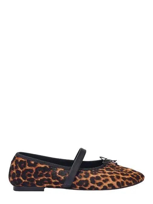 Maje Leopard-print Leather Ballet Flats - Leopard Print