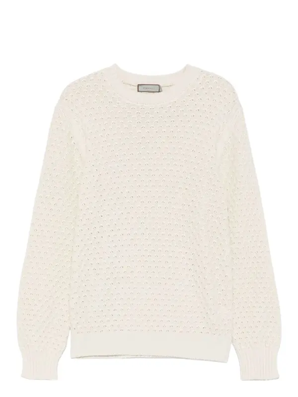 Canali Cotton Sweater - White