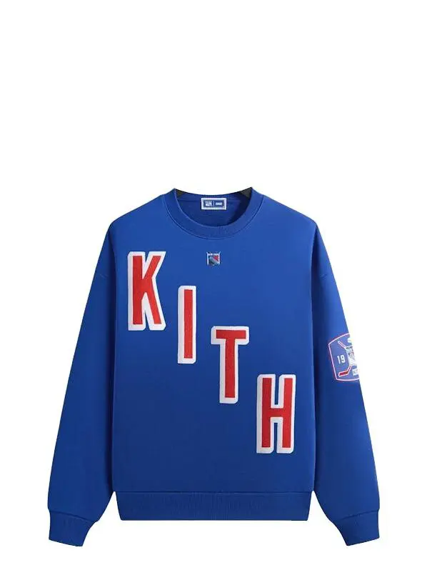 Kith X New York Rangers Skewed Nelson Crewneck Sweatshirt - Cyclone