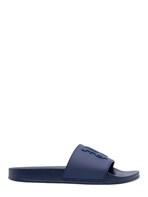 Palm Angels Monogram Pool Slides - Dark/blue