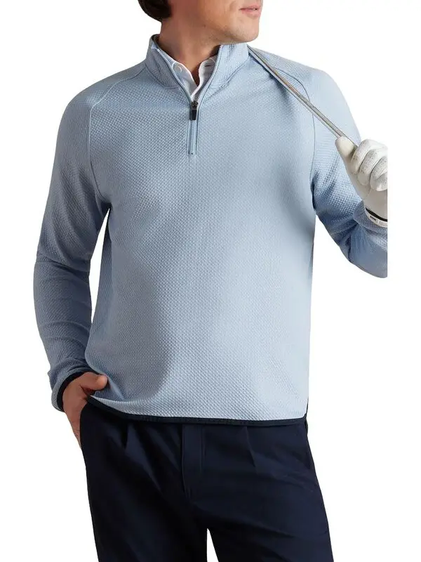 RHONE Founders Golf Quarter Zip - Arctic Blue/ True Navy