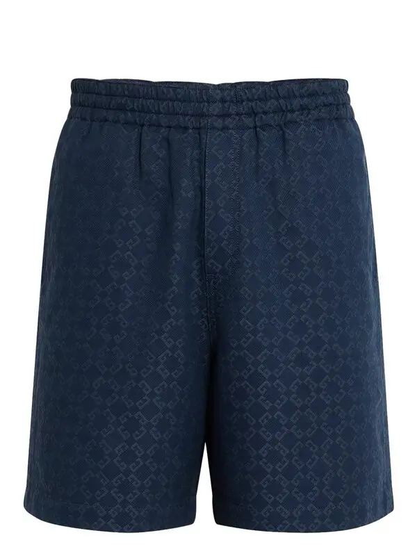 Givenchy Monogram Denim Shorts - Grey/blue