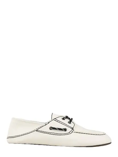 Sandro Leather Loafers - White