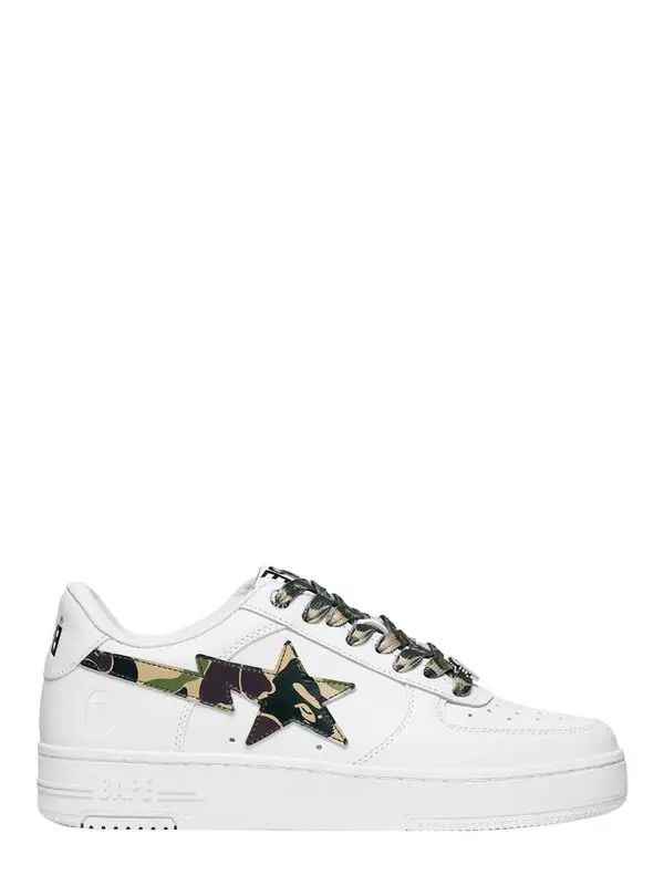 BAPE A Bathing Ape Sta Low Abc Camo Sneakers - White/green