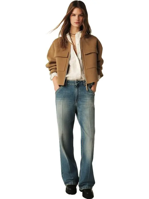 Ba&sh Philippa Wool Jacket - Brown