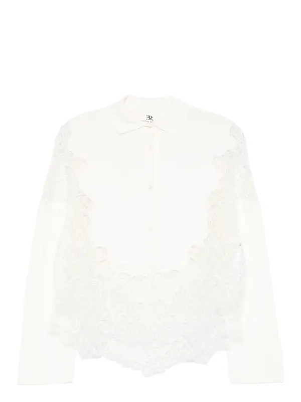 Ermanno Scervino Lace-panel Shirt - Neutrals