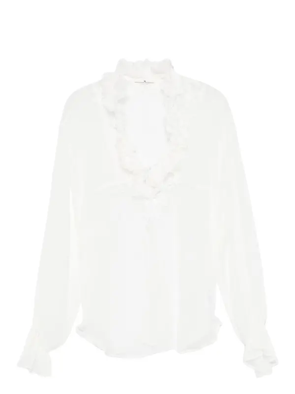 Ermanno Scervino Ruffled-trim Blouse - White