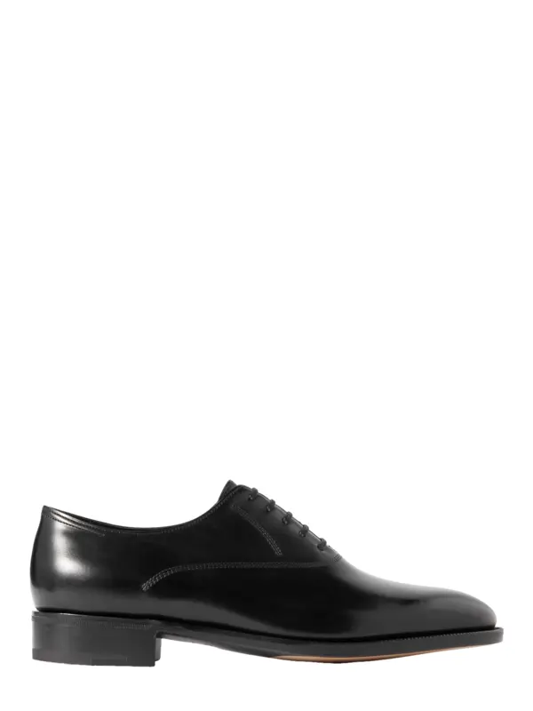 John Lobb Luke Glossed-leather Oxford Shoes - Black
