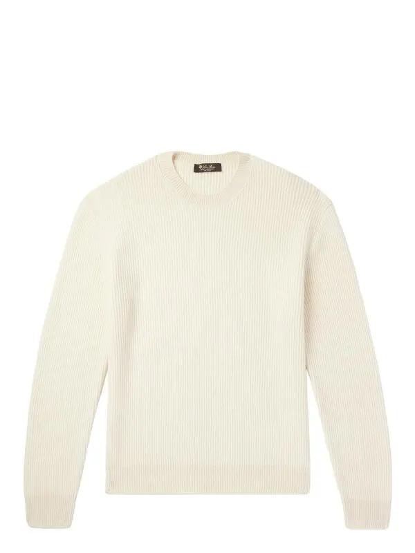 Loro Piana Fobello Ribbed Cashmere Sweater - Neutrals