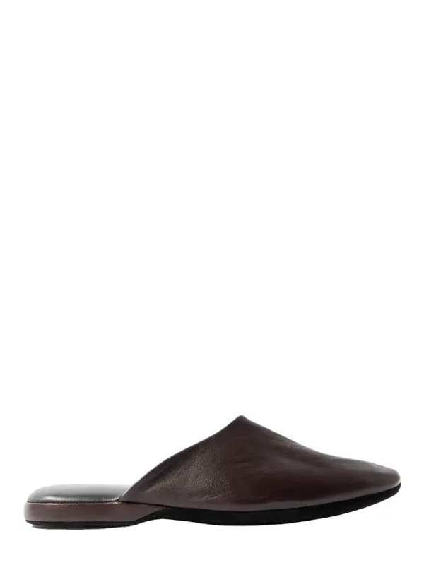 Charvet Nappa Leather Slippers - Brown