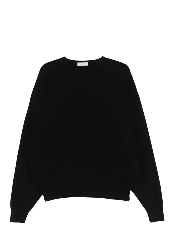 Fear Of God Fine-knit Crew-neck Sweater - Black