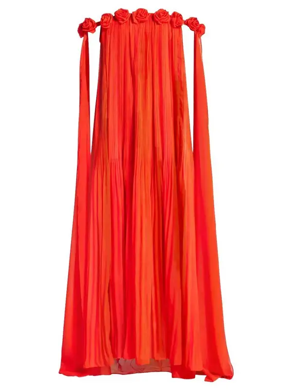 LEO LIN Camilla Draped Gown - Red