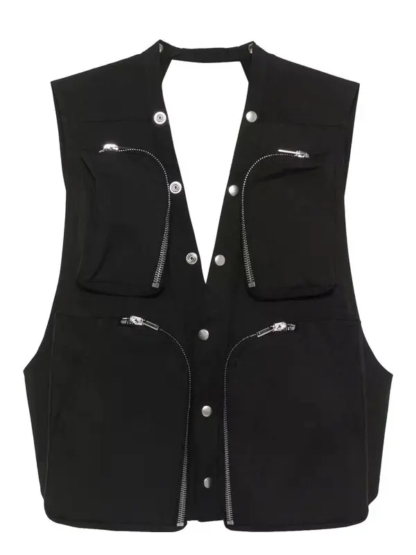 Rick Owens Open-back Cargo Gilet - Black