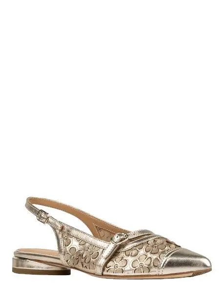 DONALD PLINER Pointed Toe Slingback Flats - Platino