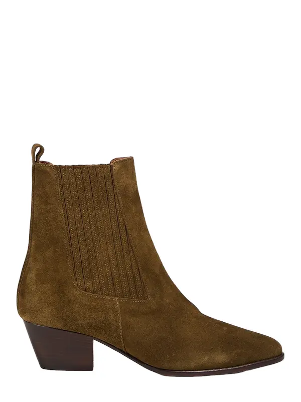 Sandro Suede Ankle Boots - Army Green