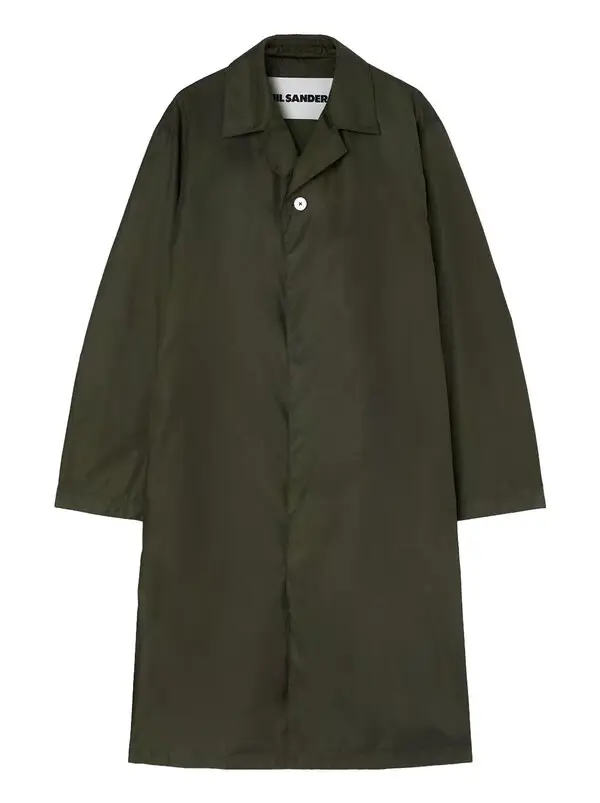 JIL SANDER Button-up Raincoat - Green