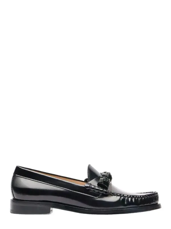 STUART WEITZMAN Leather Loafers - Black