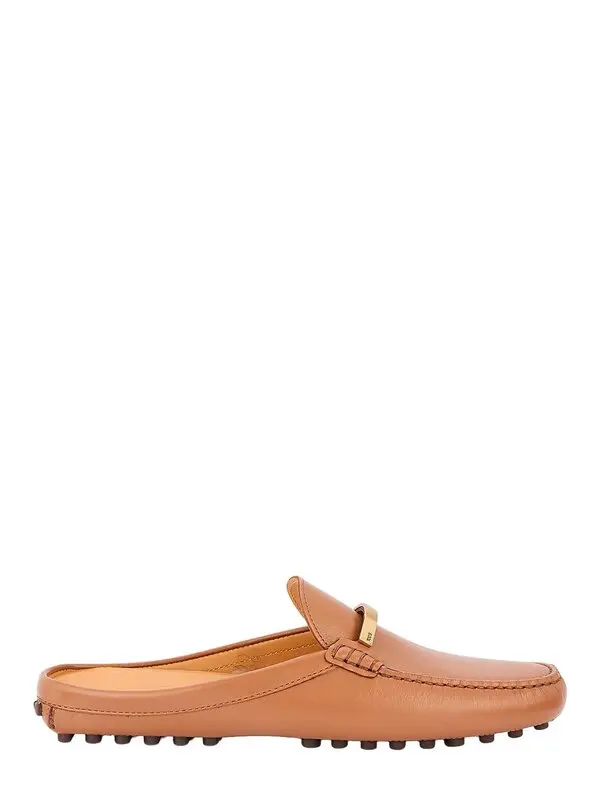 TOD'S Gommino Leather Loafer Mules - Kenia Scuro