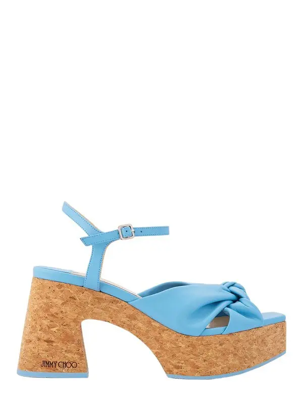 JIMMY CHOO Heloise Platform Sandals - Dusty Blue