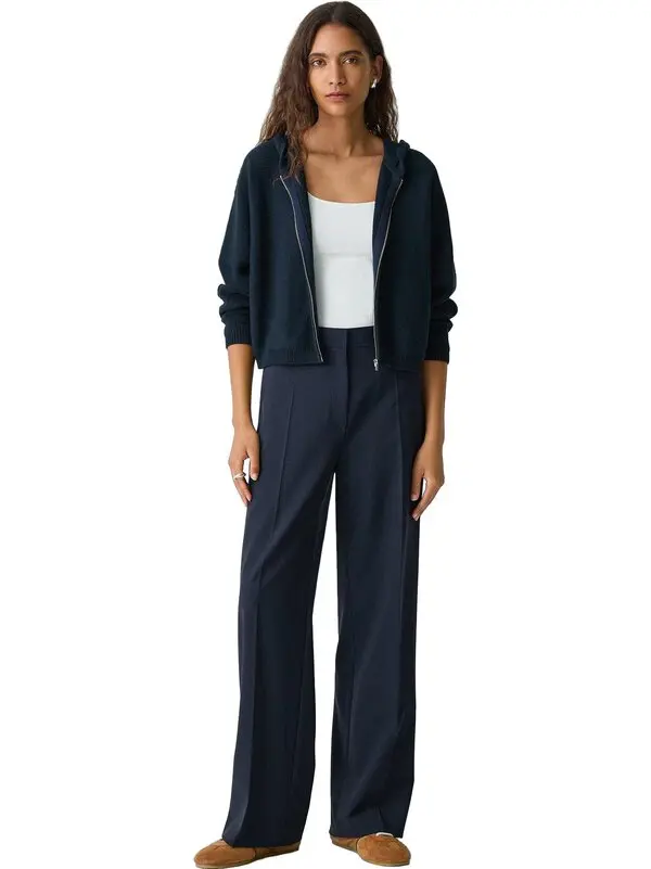 Theory Straight Pant In Good Wool, 32 - Nocturne Navy