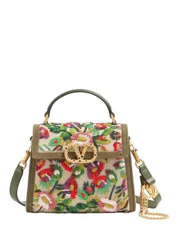 Valentino Garavani Vsling Mini Embroidered Handbag With Jewel Logo - Multicolor