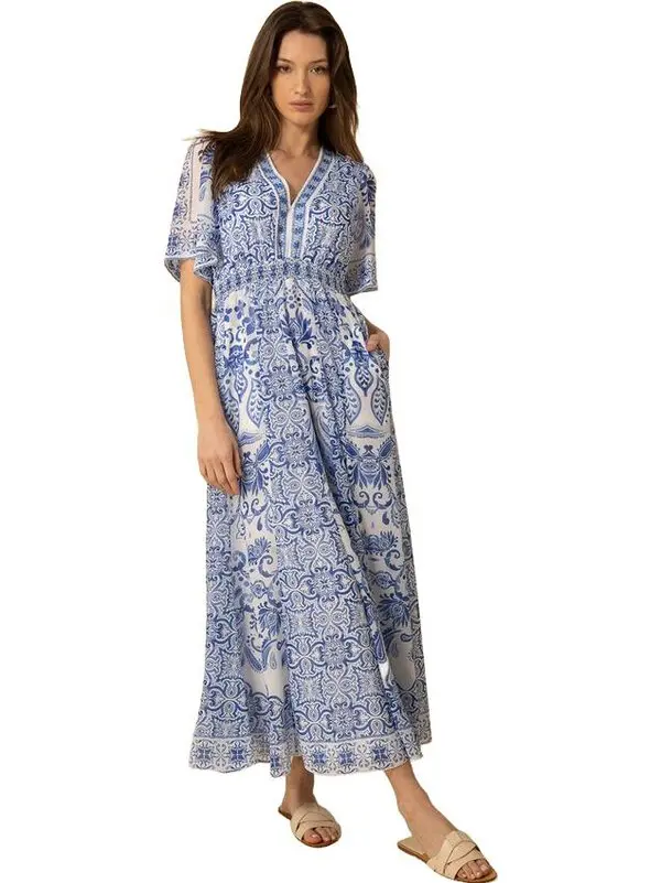Hale Bob Ellis Chiffon Maxi Dress - Black