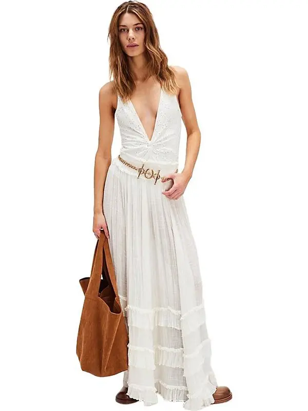 Free People Fp One Brynn Maxi Skirt - White