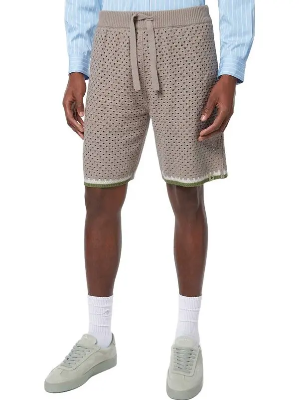 Scotch & Soda Tie Waist Crochet Shorts - Highway Grey