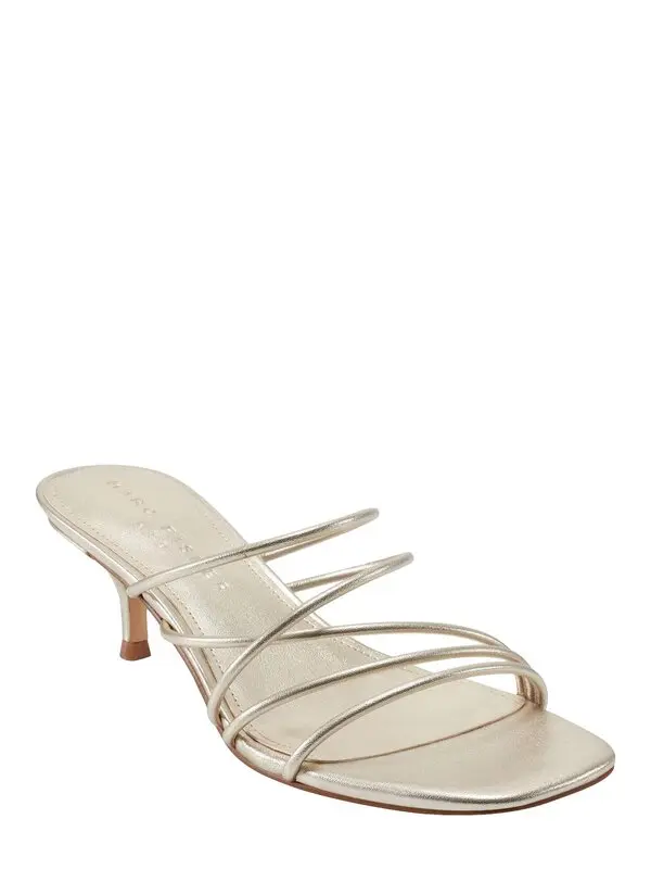 Marc Fisher Banna Strappy Sandal - Metallic Gold