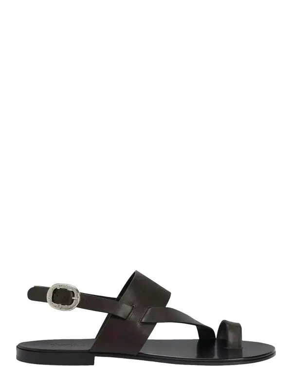 GIUSEPPE ZANOTTI Leather Sandals - Brown