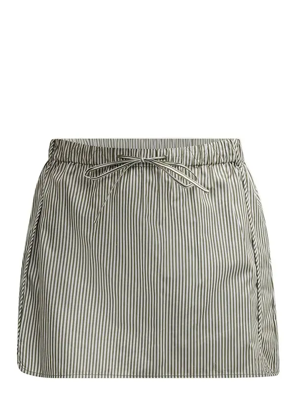 Simkhai Shiori Stripe Mini Skirt - Army Green Stripe