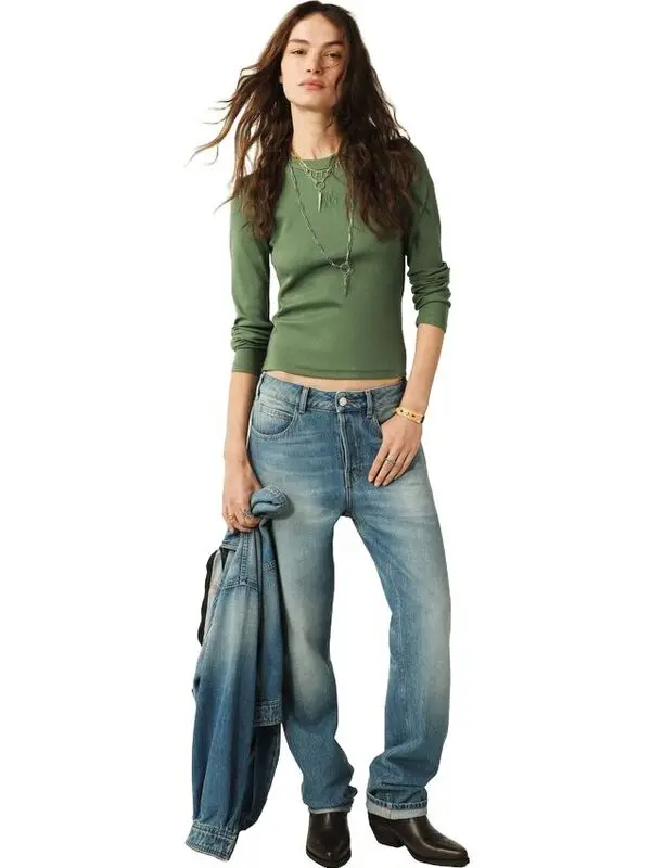 Ba&sh Casta Long-sleeved T-shirt - Green