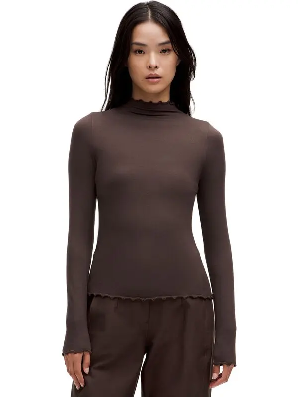 Lululemon Hold Tight Lettuce-edge Turtleneck - Espresso