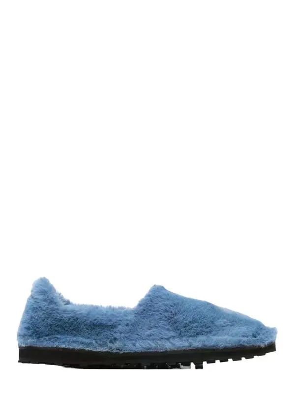 Marni Faux-fur Slippers - Blue