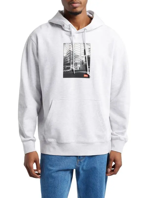 Obey Osaka Photo Fleece Hoodie - Ash Grey